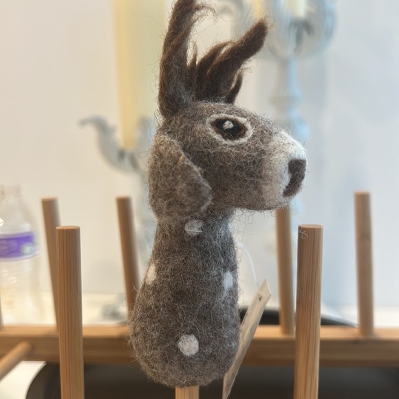 Source Unknown | Toys | Felted Wool Reindeer Finger Puppet | Poshmark
